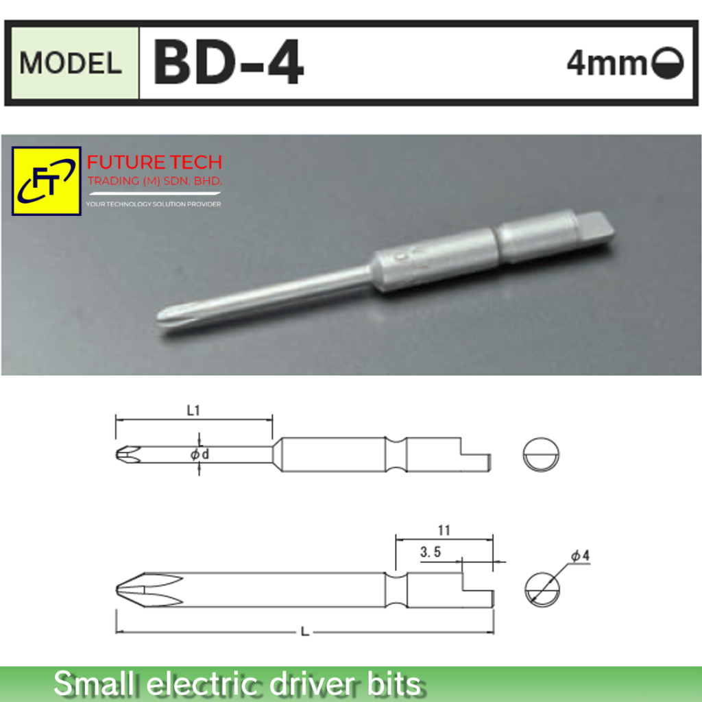 BIX BD-4 Phillips Screw Bit - Future Tech Trading (M) Sdn. Bhd.