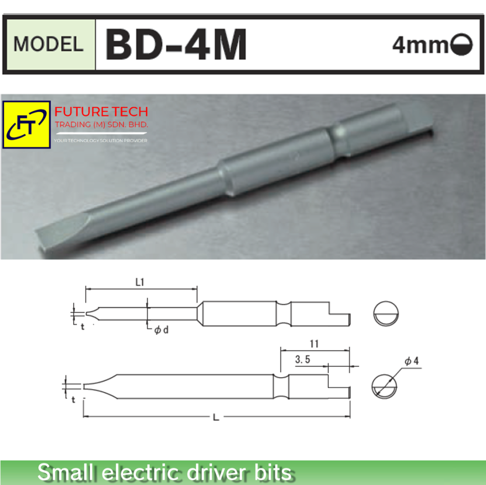 BIX BD-4M Slotted Bit - Future Tech Trading (M) Sdn. Bhd.