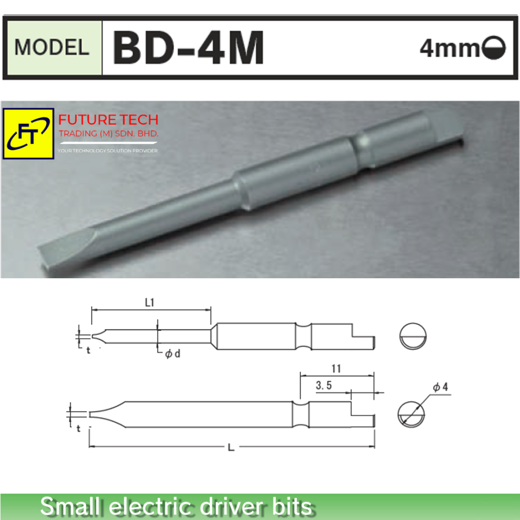BIX BD-4M Slotted Bit - Future Tech Trading (M) Sdn. Bhd.