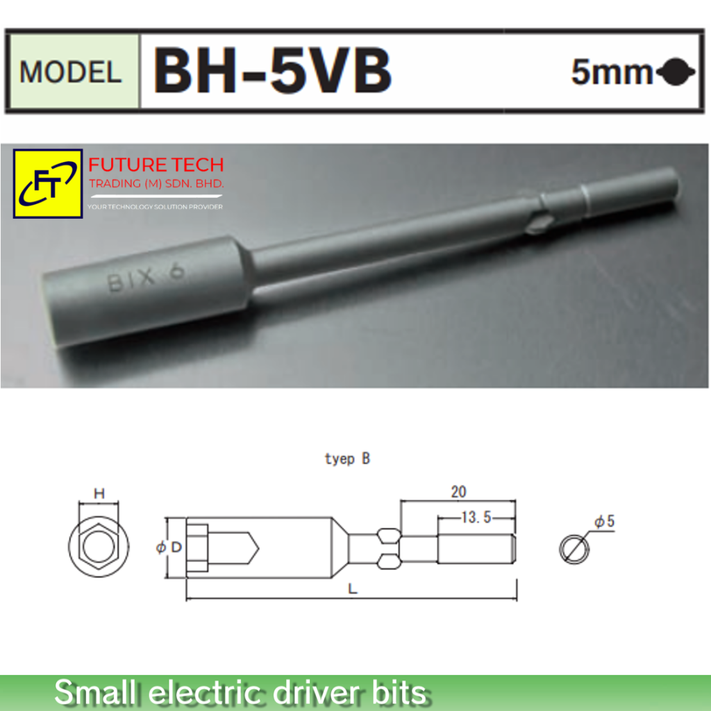 BIX BH-5VB Socket Bit - Future Tech Trading (M) Sdn. Bhd.